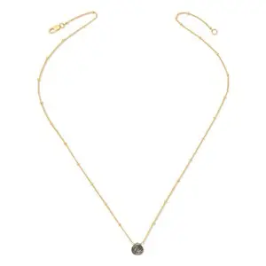 HEATHER HAWKINS Heather Hawkins Jewelry Gold-Filled Satellite Chain Gemstone Necklace Black