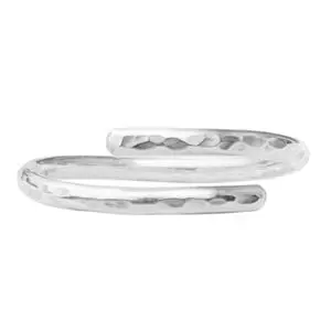 KIRI & BELLE Adjustable Hammered Sterling Ring - Silver