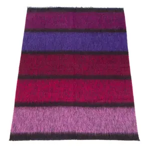 ELISKÁ Large Mohair Prism Throw In Rossetti - Pink