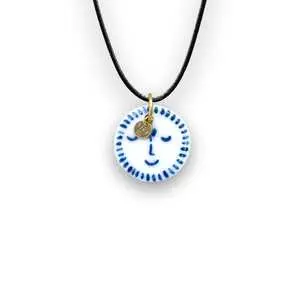 Tiké Jewels Sun Porcelain Choker Necklace – Plated - Gold