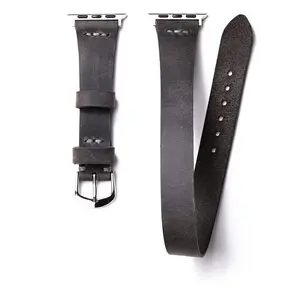ROARCRAFT Double Tour Apple Watch Leather Strap Gray - Grey