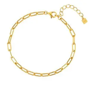 NAZZAR Paperclip Link Chain Bracelet - Gold