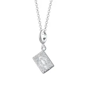 LILY CHARMED Sterling Custard Cream Biscuit Charm Necklace - Silver