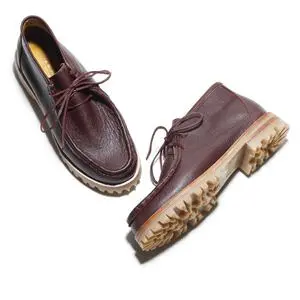 MAFALDA Neutrals Mia Burgundy Wallabee Boots - Red