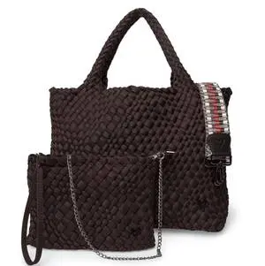 PRENELOVE London Large Woven Totes Espresso - Brown