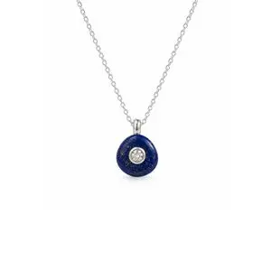 LILY FLO JEWELLERY Lapis Lazuli Round Pendant Necklace - Blue