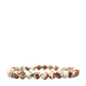 Shar Oke Neutrals / Garnet & Wollastonite Bracelet - Orange