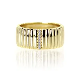 VICSTONENYC FINE JEWELRY Natural Diamond Comfortable Bold Yellow Ring - Gold