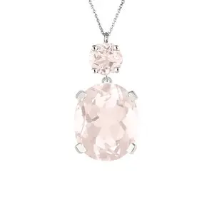AUGUSTINE JEWELS Rose Quartz Drop Necklace - Pink