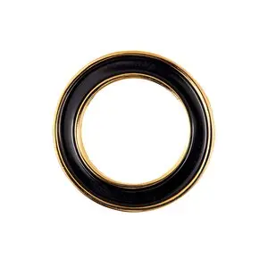 MAKE HEADS TURN Enamel Letter O Pin - Black