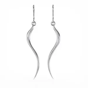 LINDA FIORE Swirl Earrings - Silver