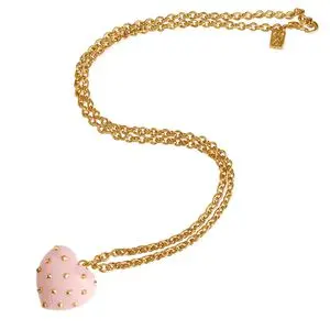 MICHAEL NASH JEWELRY Ophelia Rose Studded Heart Pendant - Pink