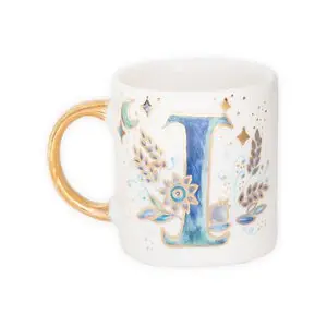 SHERIE BOUTIK I Sb Alphabet Ceramic Mug Sb X Wb - Yellow