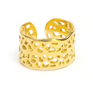 LEXI JEWELRY Sea Fan Organic Ring Adjustable & Reversible - Gold