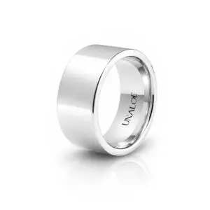 UNALOE Wide French Style Band In Sterling - Silver