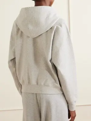 JIL SANDER Cropped Cotton-jersey Hoodie
