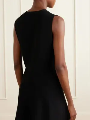 Max Mara Gola Grain De Poudre Vest - Black