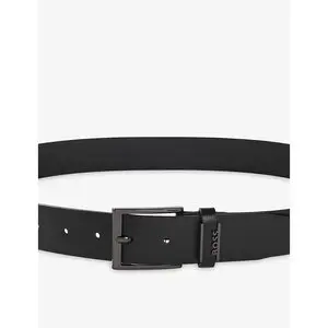 BOSS Branded-buckle Leather Belt - Black