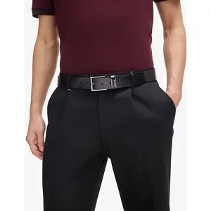 BOSS Branded-buckle Leather Belt
