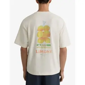 REISS Calvino Graphic-print Relaxed-fit Cotton T-shirt