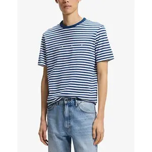 Hugo Striped Relaxed-fit Cotton-jersey T-shirt
