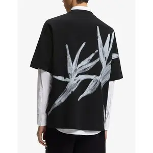 Hugo Brand-print Oversized-fit Cotton-jersey T-shirt