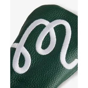 MALBON Brand-embroidered Leather Golf Club Headcover