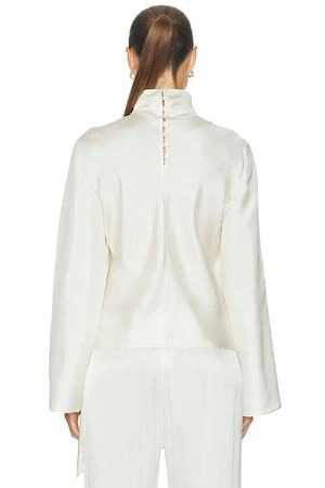 RÓHE Silk Foulard Top - Cream