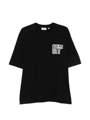 Off-White Motion Arrow Skate Cotton T-shirt - Black