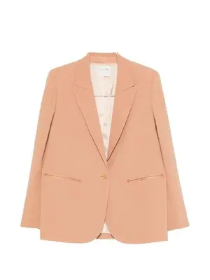 FORTE_FORTE Single-breasted Blazer Jacket - Brown