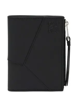 Loewe Puzzle Edge Slim Leather Wallet - Black