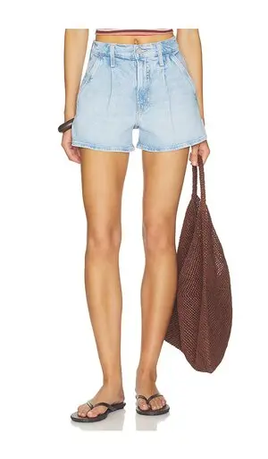 MOTHER The Pleated Rambler Prep Short In . Also - Blue