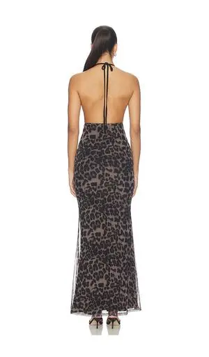 MORE TO COME Camryn Maxi Dress In Leopard Print