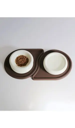 CATENARY HOME Drop Pet Food Bowl Mats Set Of 2