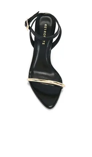 Retrofete Nola Wedge Sandal With Gold Tone Detail