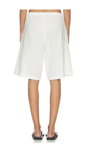 Enza Costa Linen Bermuda Short In . Also