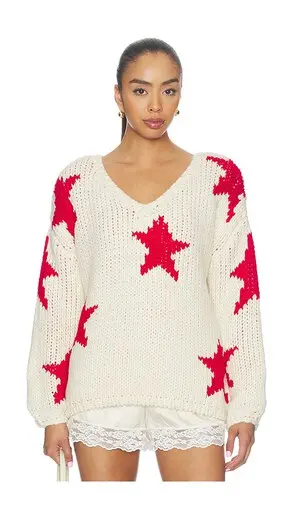 MORE TO COME Amyra V Neck Sweater In . Also