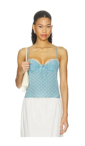 For Love & Lemons Babette Camisole Top In . Also - Blue
