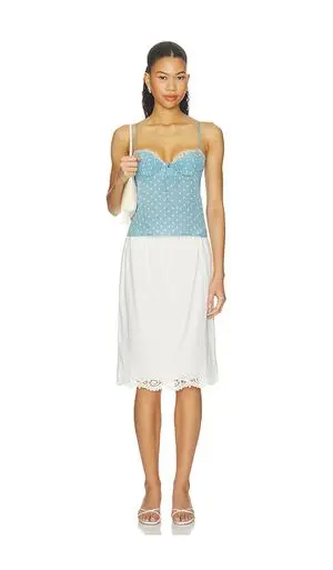 For Love & Lemons Babette Camisole Top - Blue
