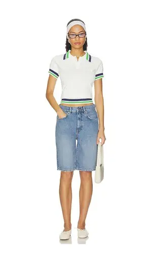 ALL THE WAYS Hazel Knit Polo Top In . Also