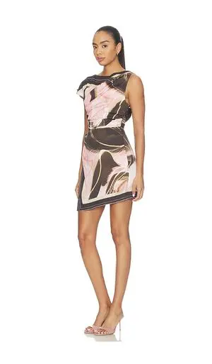 AMUR Jovie Asymmetrical Mini Dress