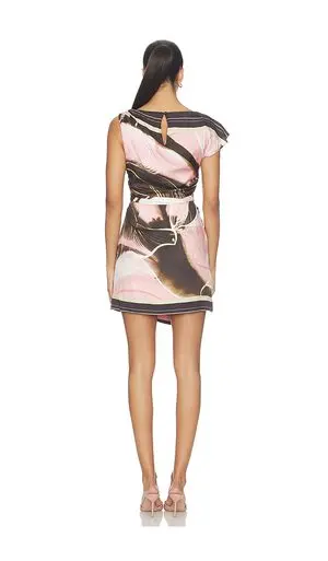 AMUR Jovie Asymmetrical Mini Dress