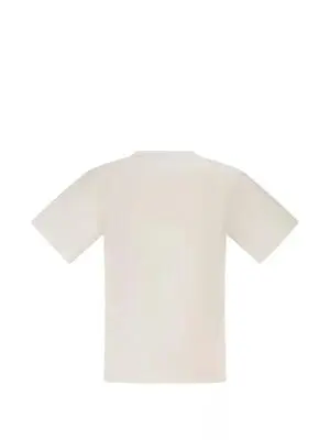 Max Mara Embroidered-logo Jersey T-shirt - Neutrals