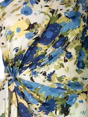 A.L.C. Elliana Floral-print One-shoulder Blouse