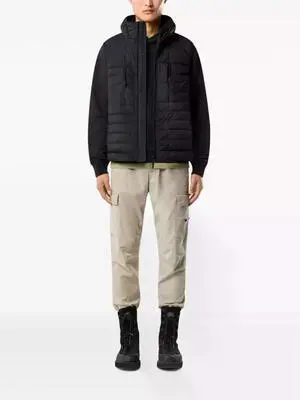 Stone Island Quilted Logo-patch Gilet - Black