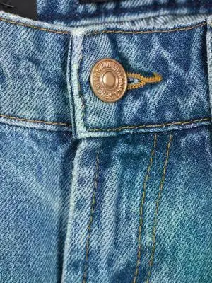 7 For All Mankind Low Straight Distressed Jeans