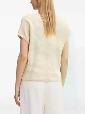 BENETTON Waffle-knit V-neck Top