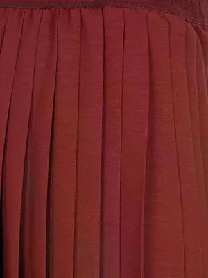 TWINSET Pleated Midi Skirt With Logo Waistband