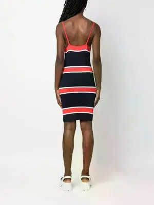 Moschino Striped Ribbed Dress