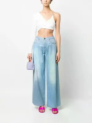 BLUGIRL Denim Wide-leg Trousers